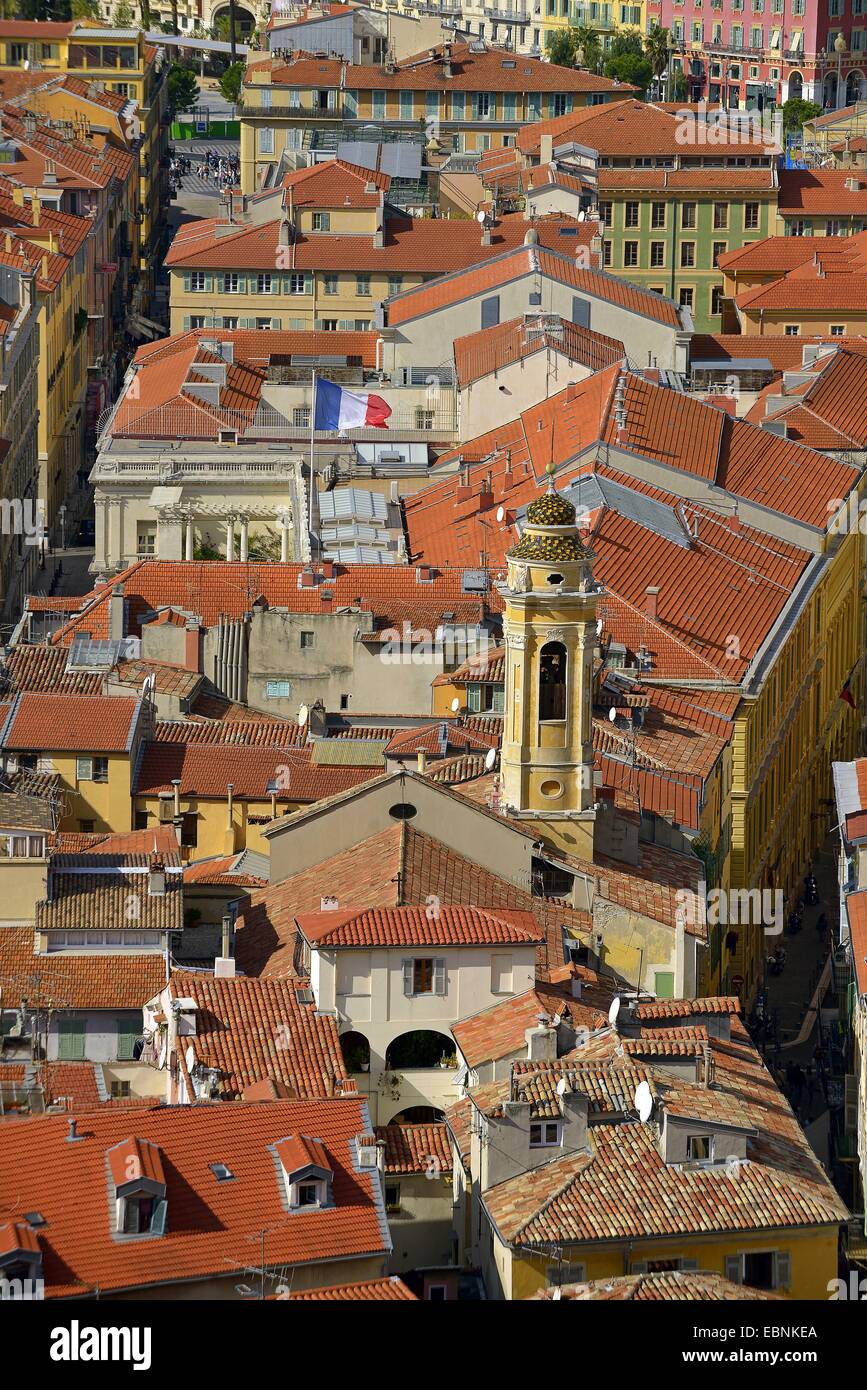 Roofs and buildings of the old town of nice france hi-res stock ...