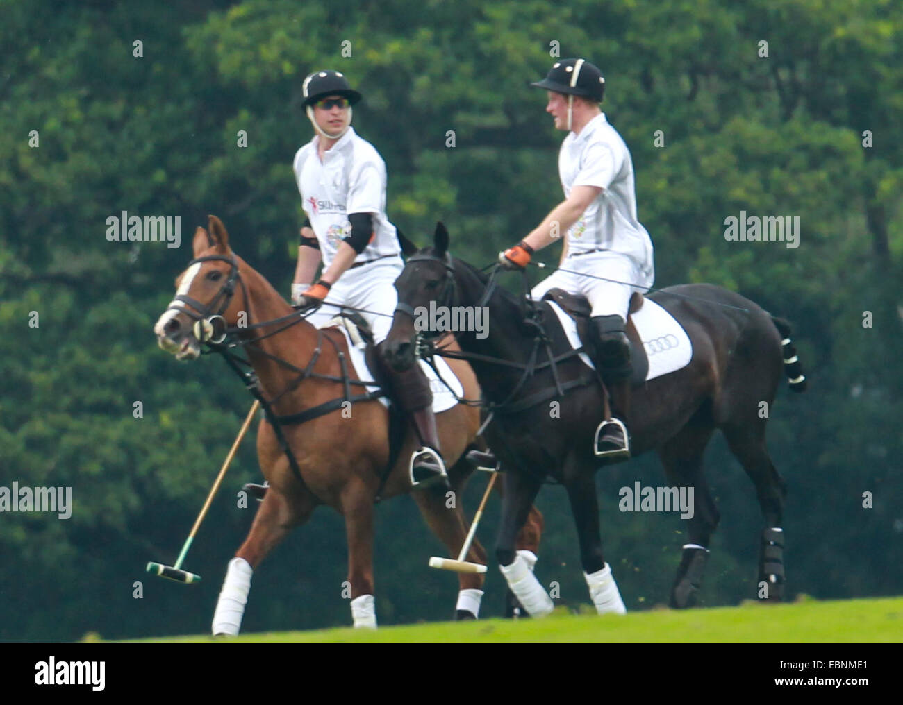 Prince Harry and Prince William play polo at Audi Challenge Featuring ...