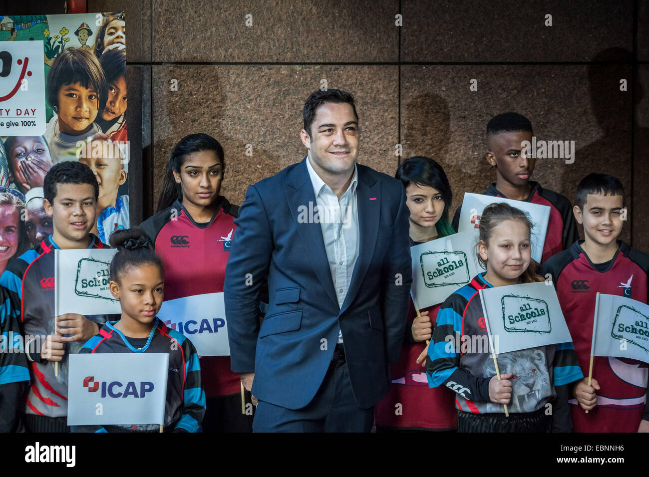 London, UK. 3rd Nov, 2014. Brad Barrett attends the 22nd ICAP Charity ...