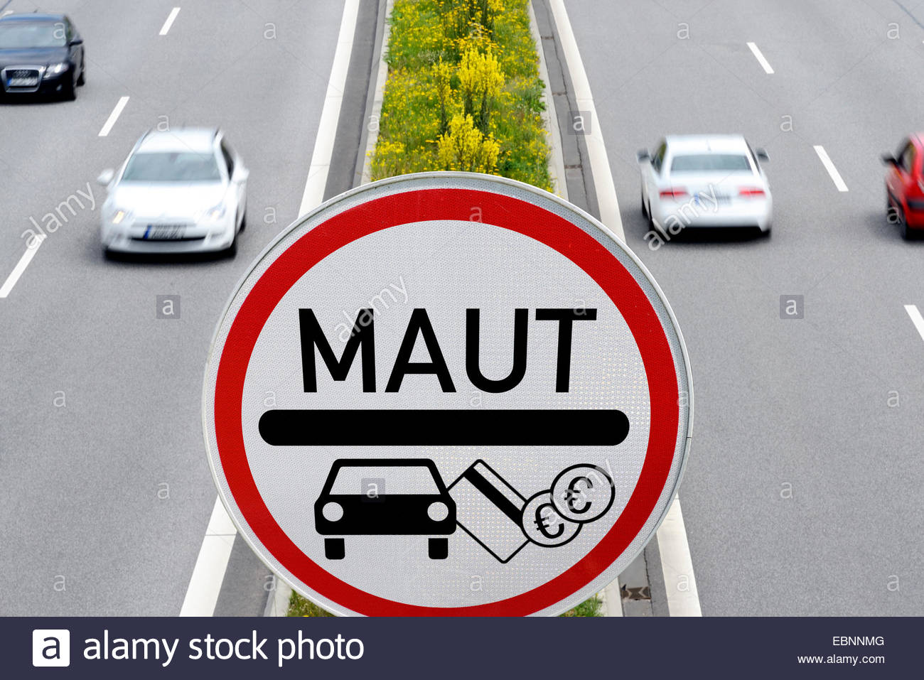 Highway Car Toll Sign Germany Stock Photos & Highway Car Toll Sign ...