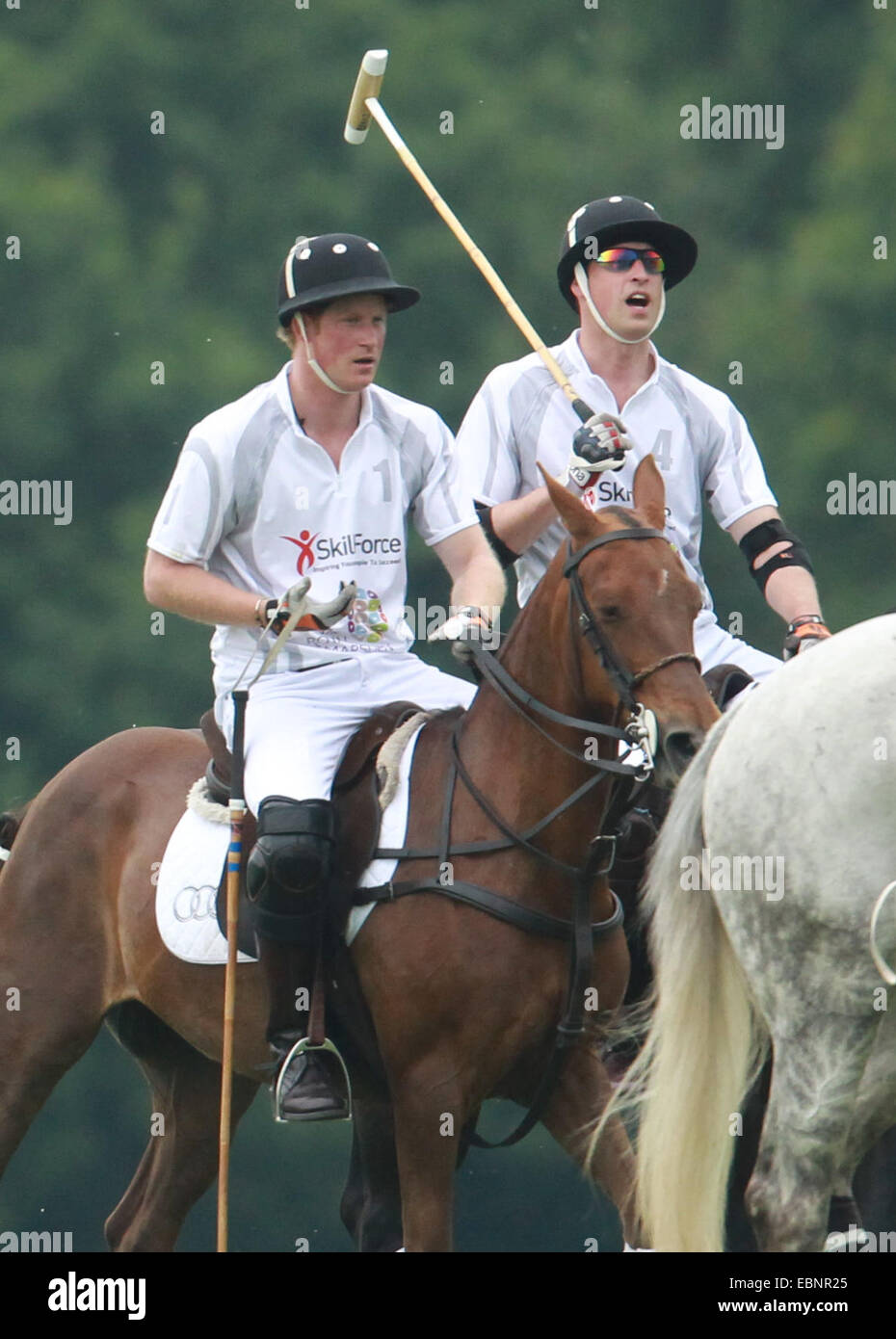 Prince Harry and Prince William play polo at Audi Challenge Featuring ...