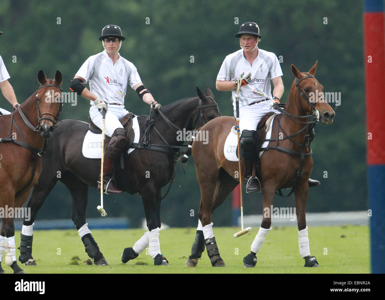 Prince Harry and Prince William play polo at Audi Challenge Featuring ...