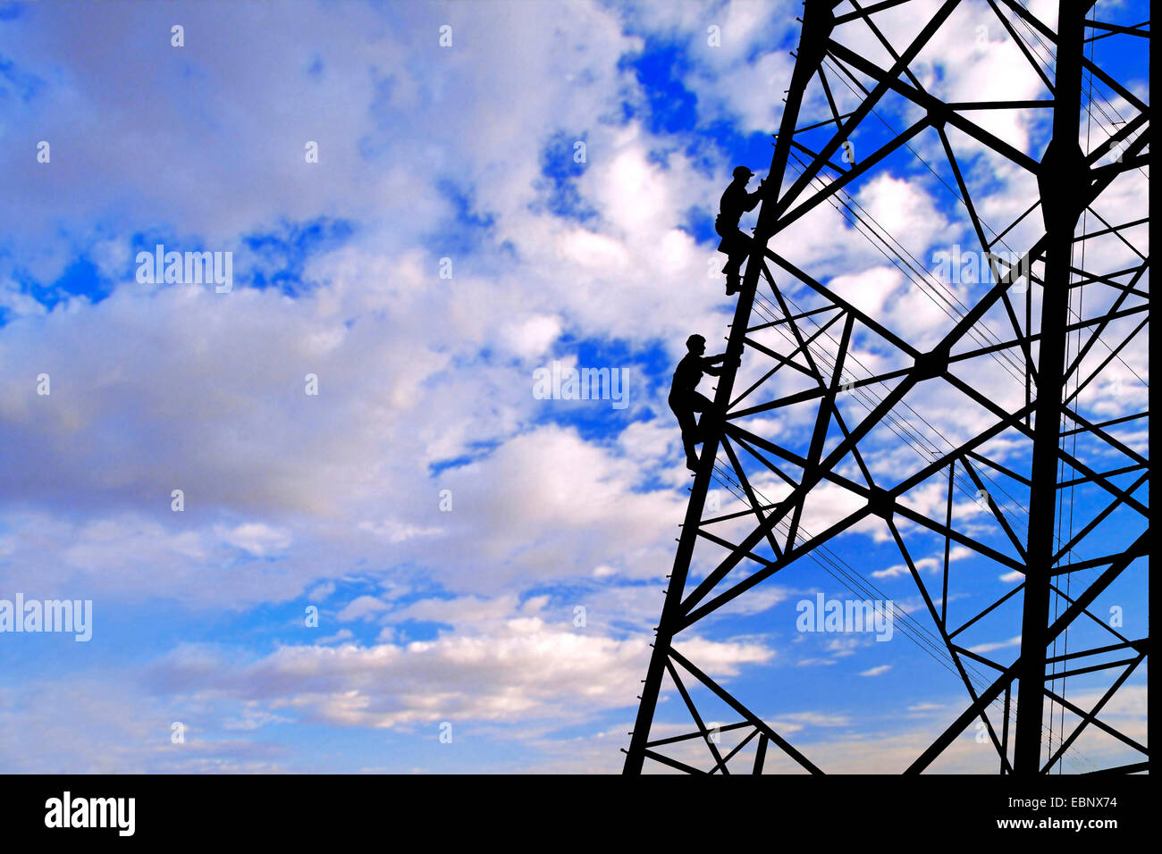 Power lines on poles pole hi-res stock photography and images - Alamy