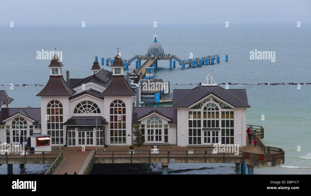 Sellin Pier with dive bell, Germany, Mecklenburg-Western Pomerania ...