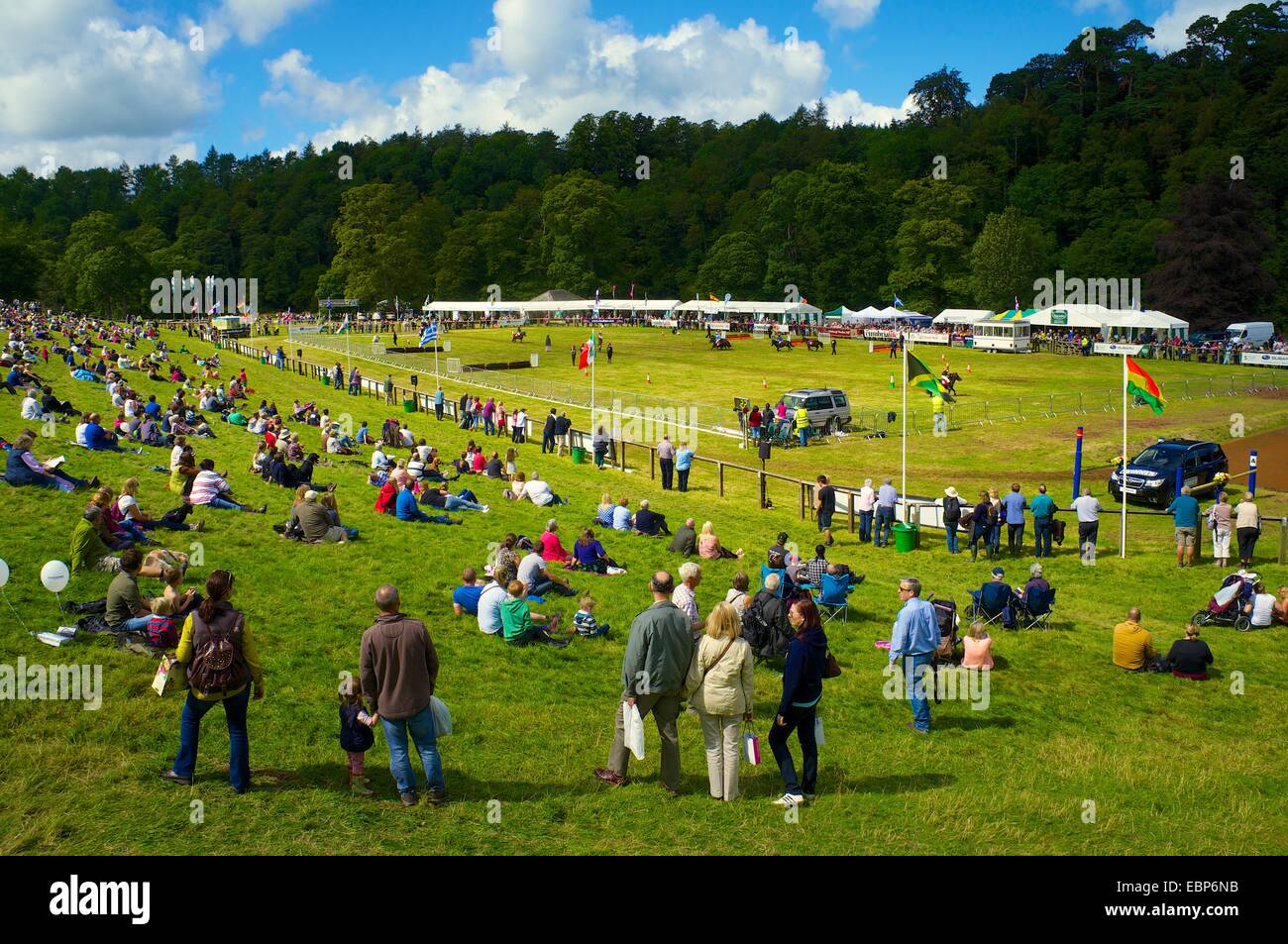 Crowds at Lowther Show, Lowther Estate, Lowther, Penrith, Cumbria UK ...