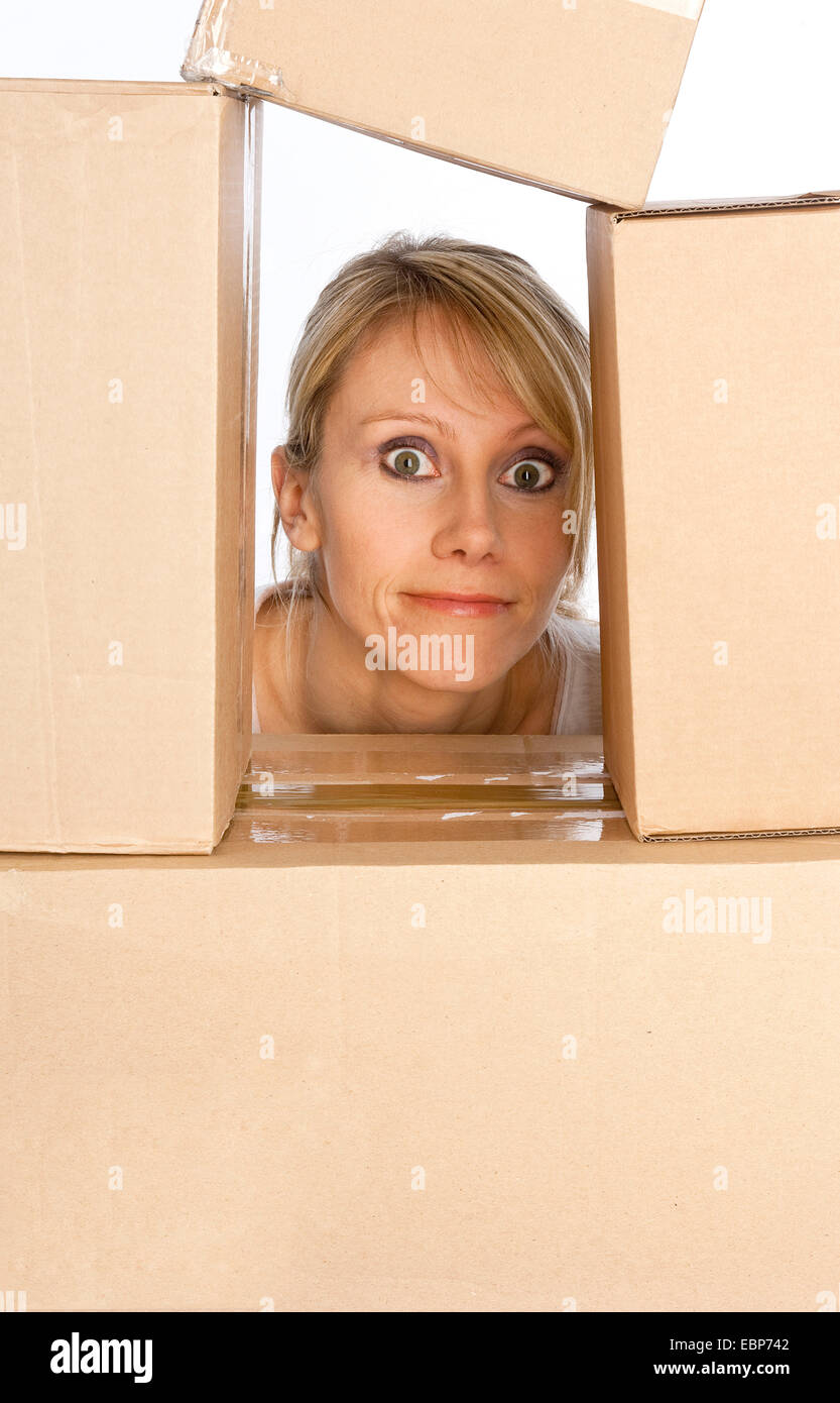 Boxes vertical hi-res stock photography and images - Alamy