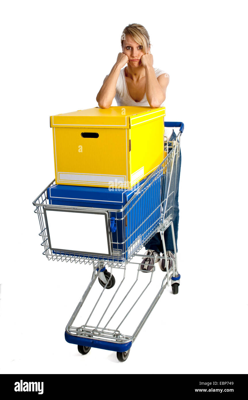 Unhappy shopping Cut Out Stock Images & Pictures - Alamy