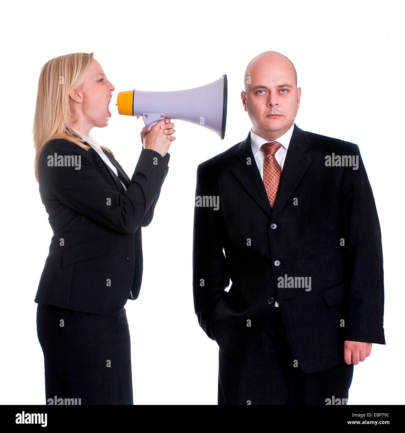 Bald man screaming Cut Out Stock Images & Pictures - Alamy