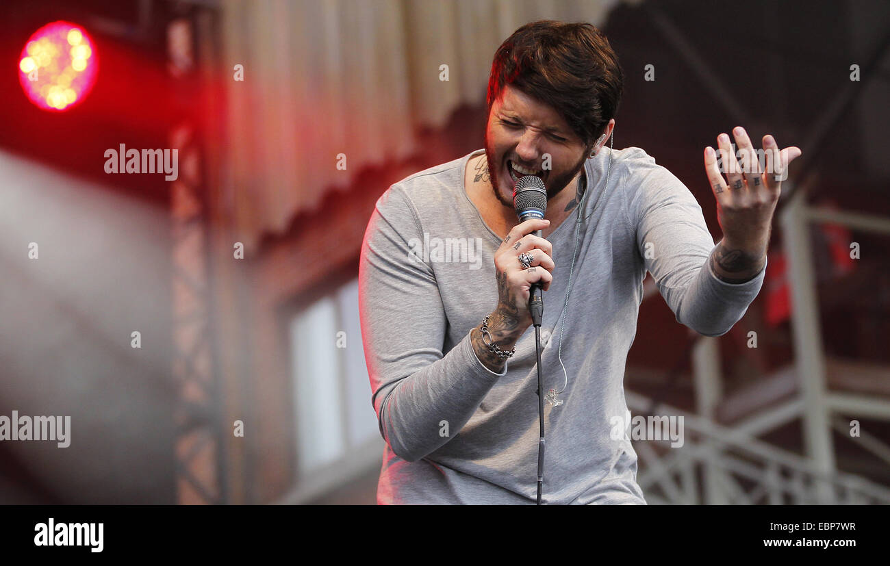 The X Factor 2012 (UK series 9) winner James Arthur performs at 'Summer ...