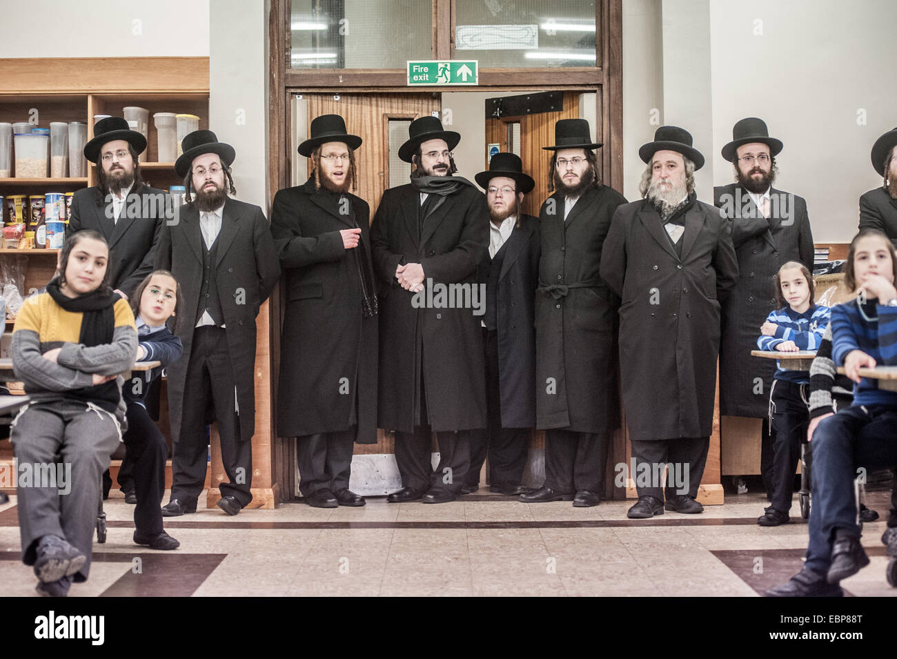 London, UK. 3rd December, 2014. members of the Jewish community Stock ...
