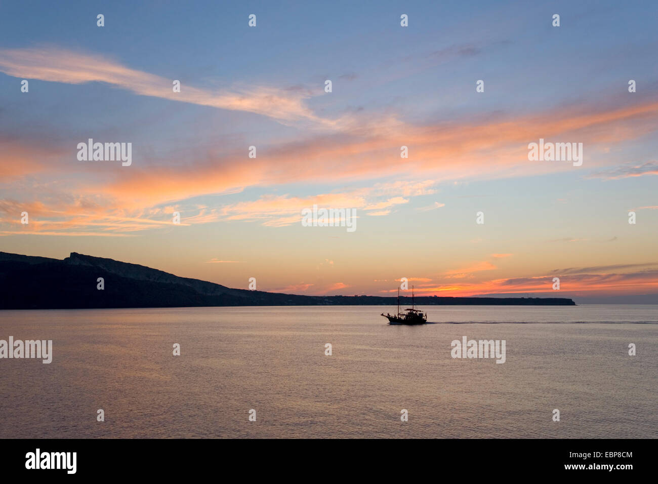 Santorini pink sunset hi-res stock photography and images - Alamy