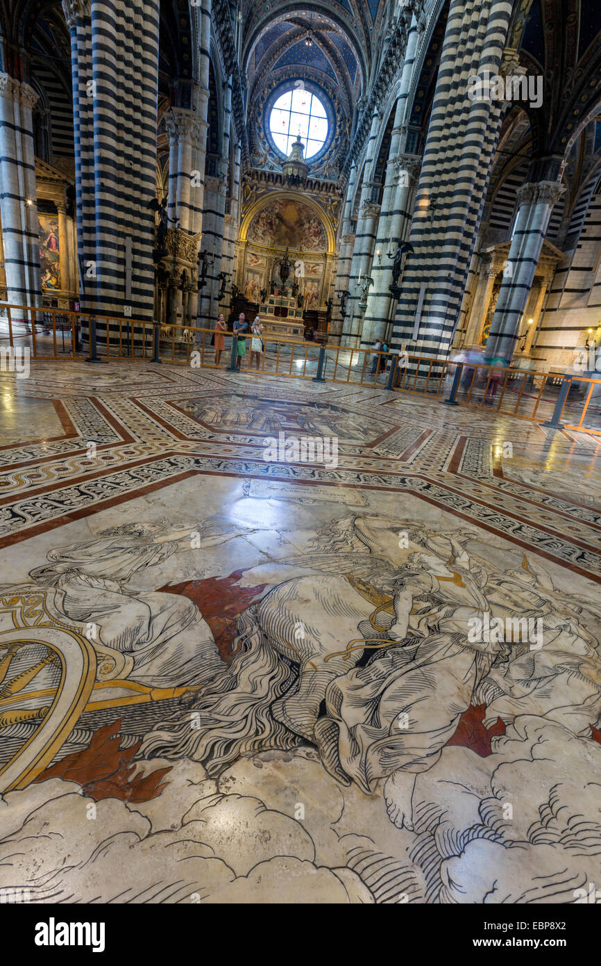 Marble mosaic floor siena cathedral hi-res stock photography and images ...