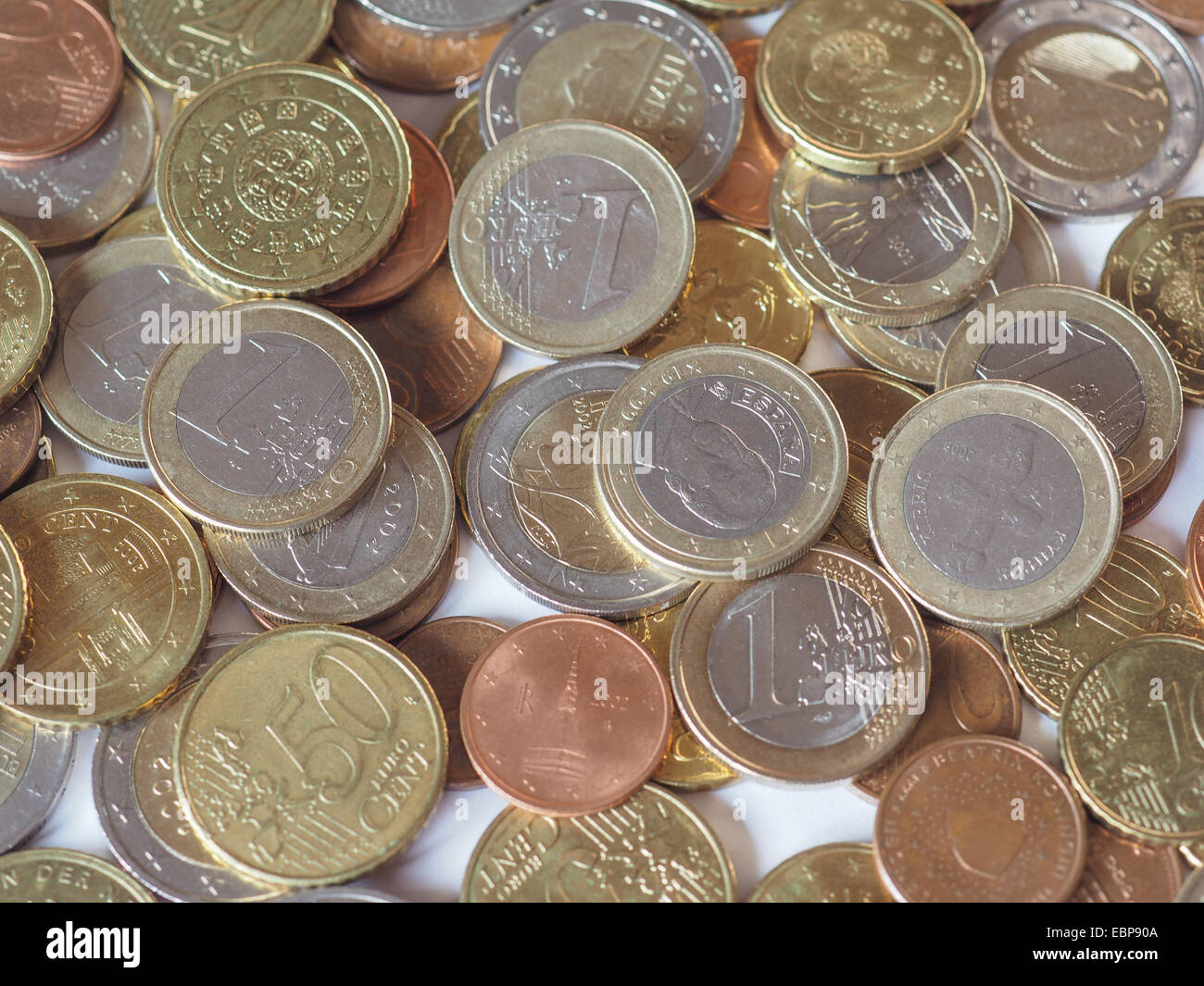 Euro coins - currency of the European Union Stock Photo - Alamy