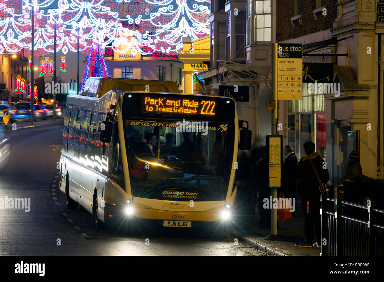 Park and ride bus, Stratford-upon-Avon, UK Stock Photo - Alamy