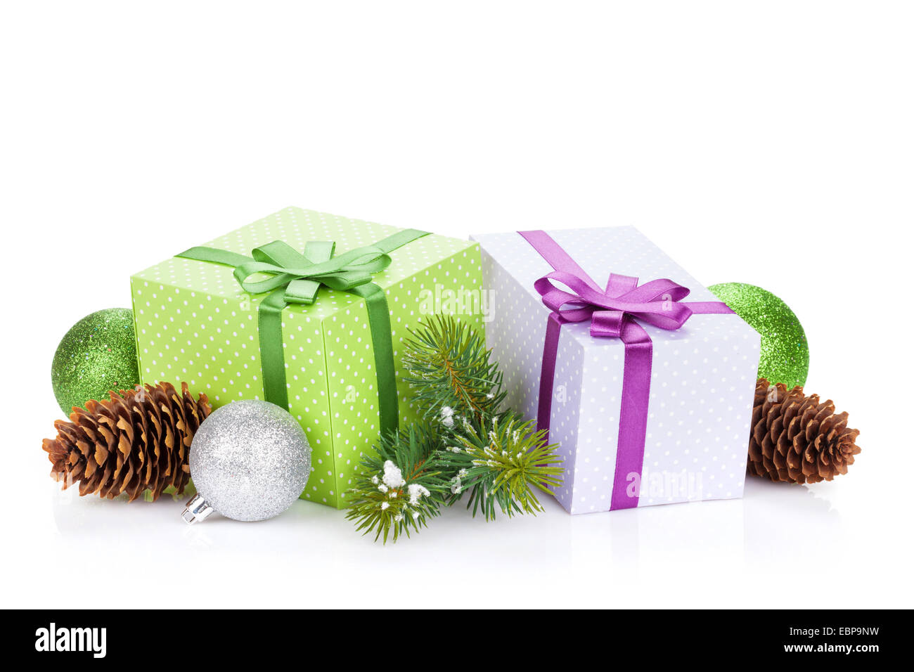 Christmas background on green snowflakes Cut Out Stock Images ...