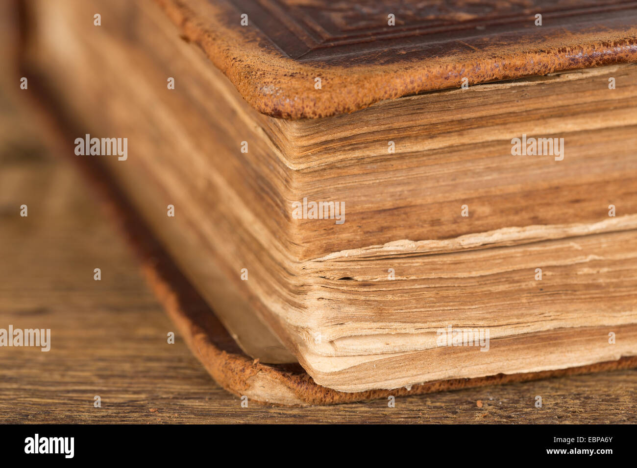 Detail of pages of an old book - close up shot Stock Photo - Alamy