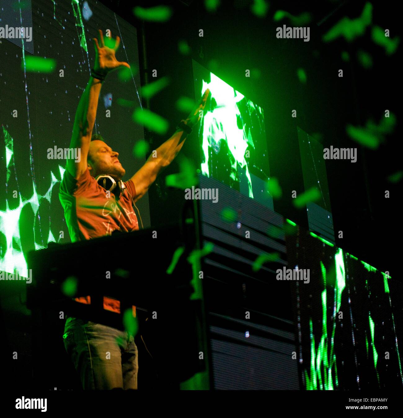 Dutch DJ Dash Berlin performing at O2 Academy in Glasgow Stock Photo ...