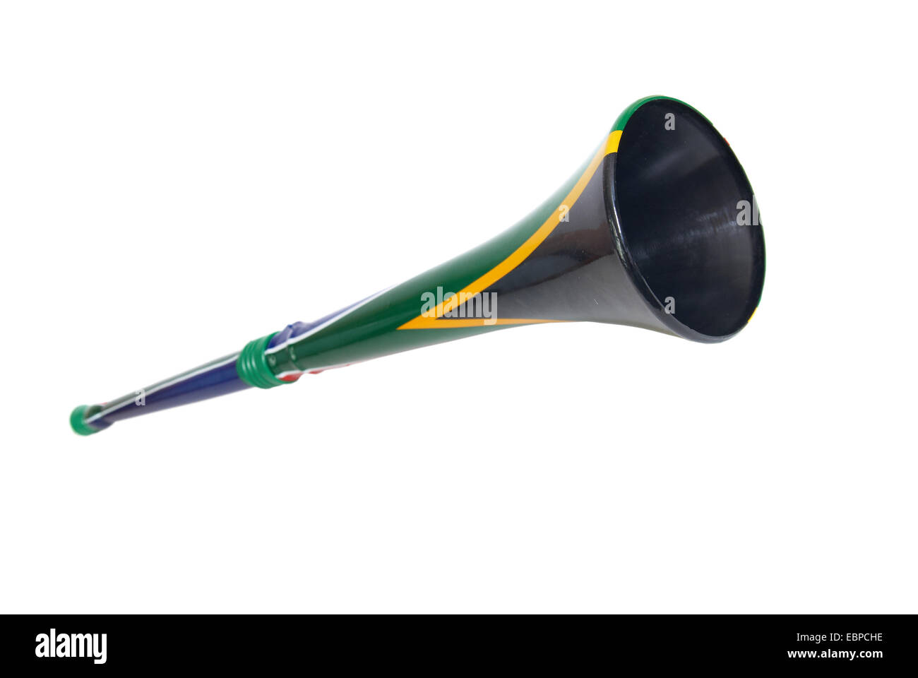 South African Vuvuzela isolated on white background Stock Photo - Alamy