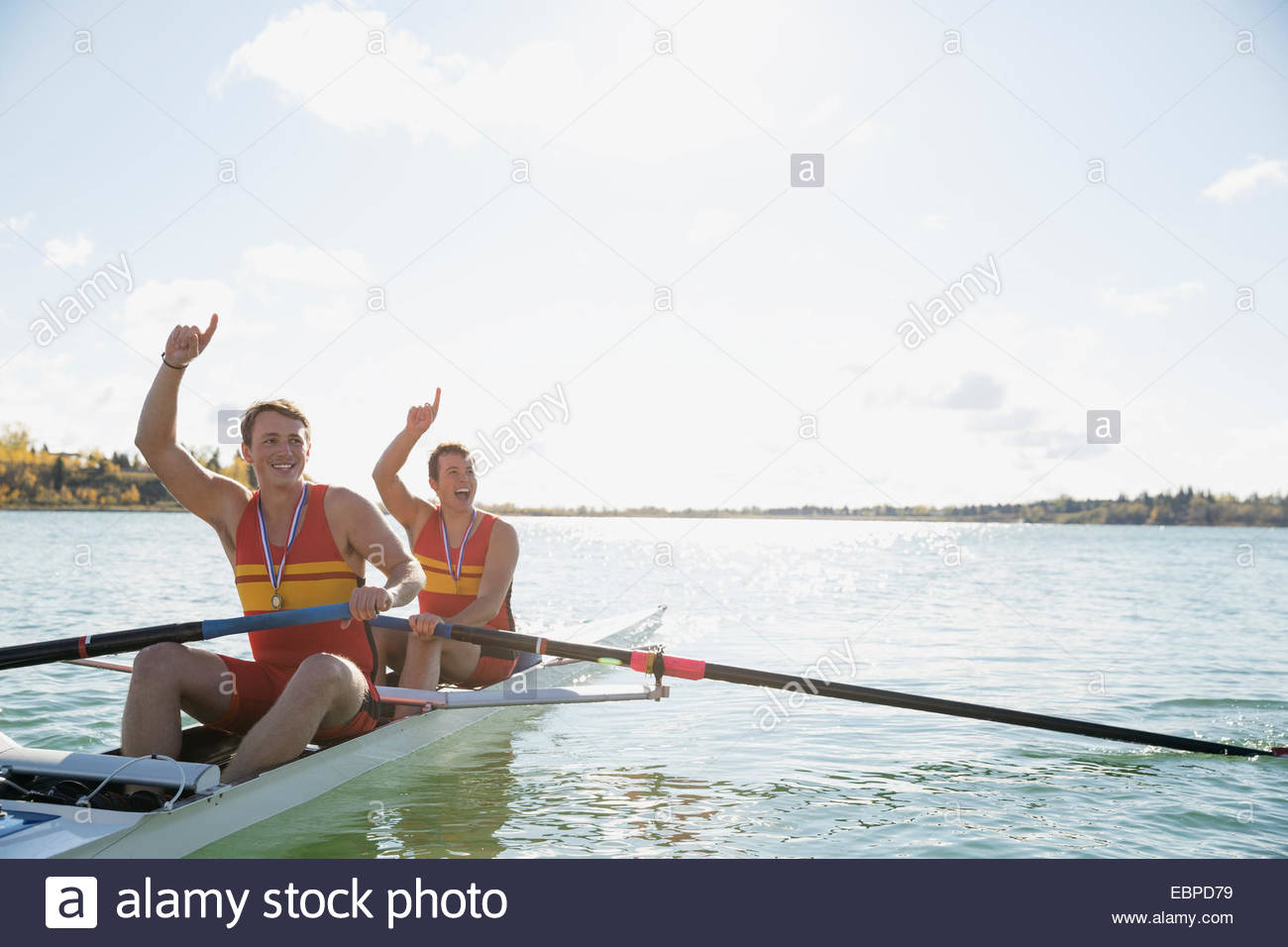 Arms raised celebrating sport rowing hi-res stock photography and ...