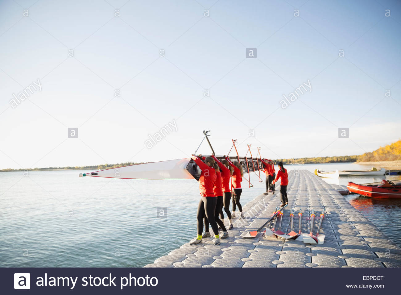 Lifting a crew row boat hi-res stock photography and images - Alamy