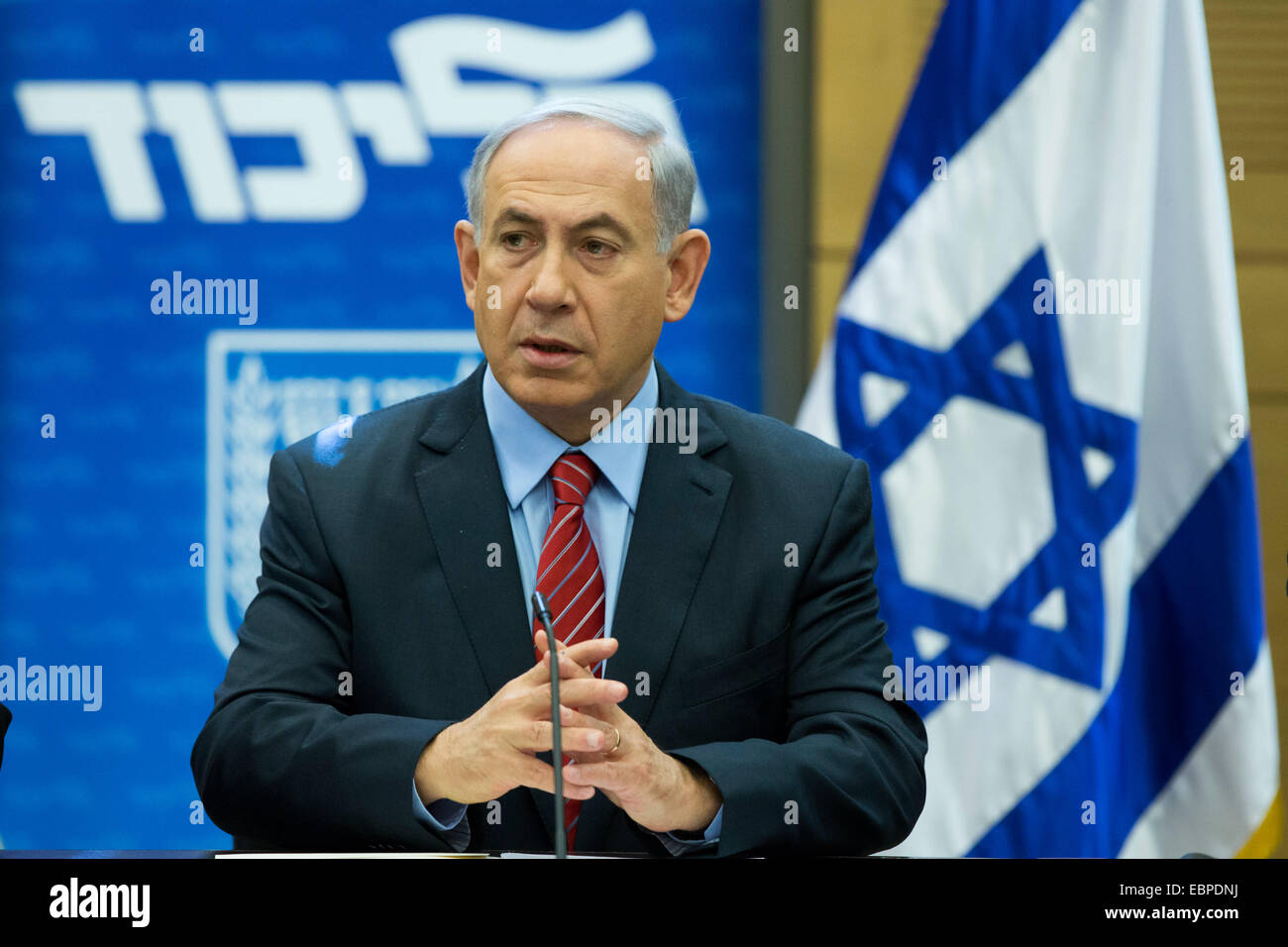 Jerusalem. 3rd Dec, 2014. Israeli Prime Minister and Head of the Likud ...