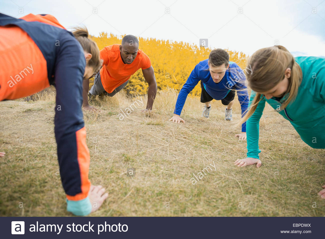 Group push ups hi-res stock photography and images - Alamy