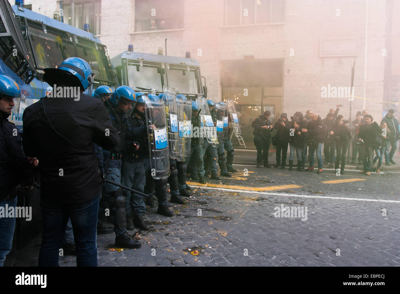 Moments of tension between protesters and security forces. Several ...