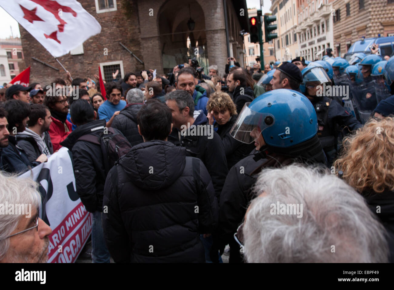 Moments of tension between protesters and security forces. Several ...
