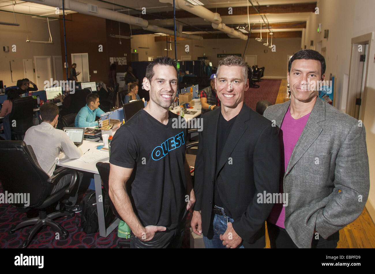 Los Angeles, California, USA. 10th Nov, 2014. (From L to R) Co-founders ...