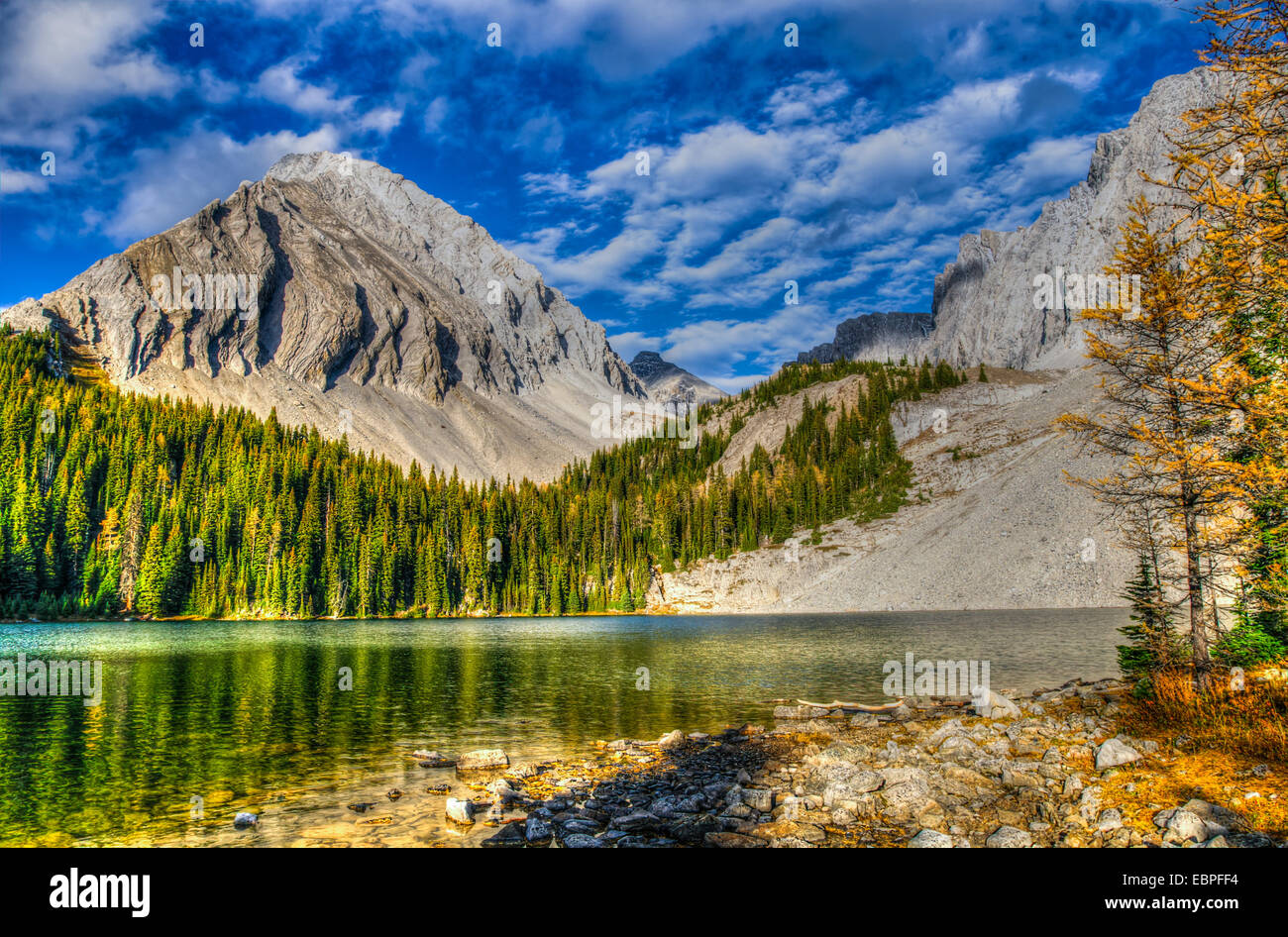 Scenic Landscapes of a high mountain lake, Chester Lake area of ...