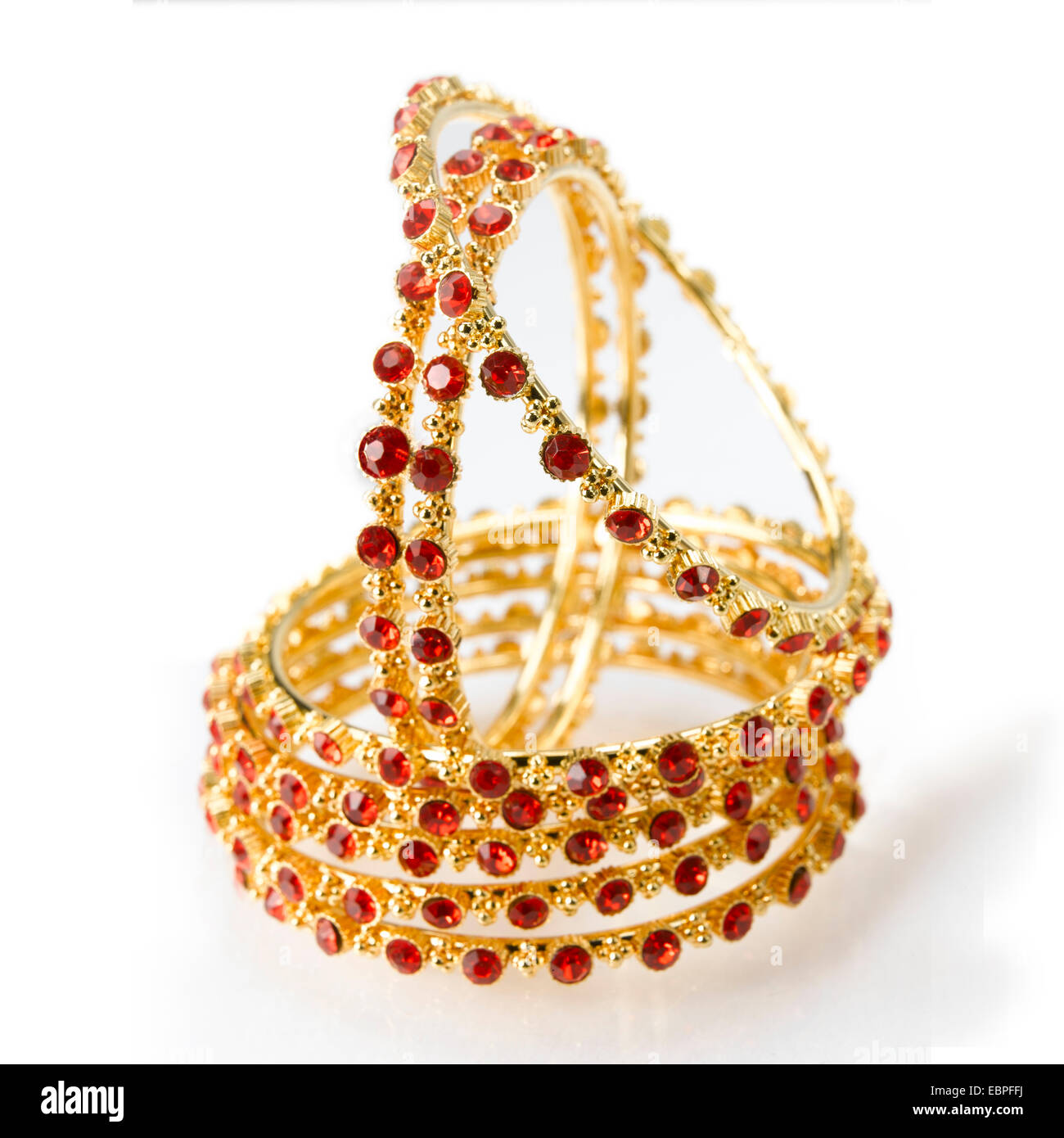 red gold ruby bangle bracelet Stock Photo - Alamy