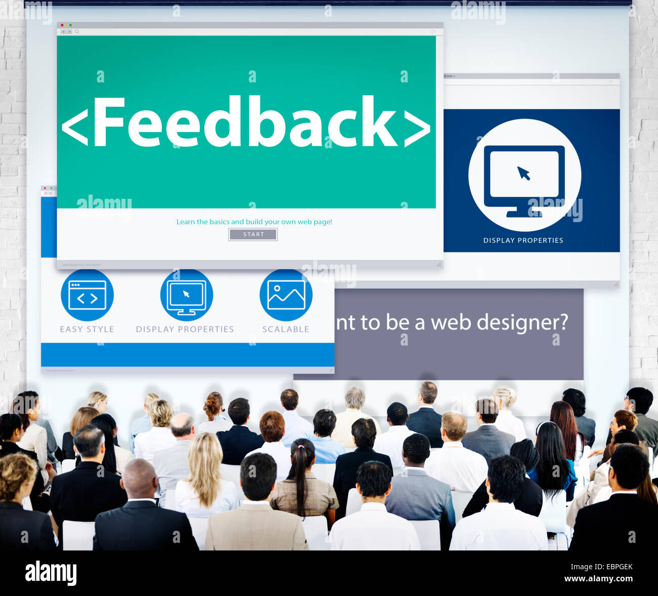 Business People Feedback Seminar Concept Stock Photo - Alamy