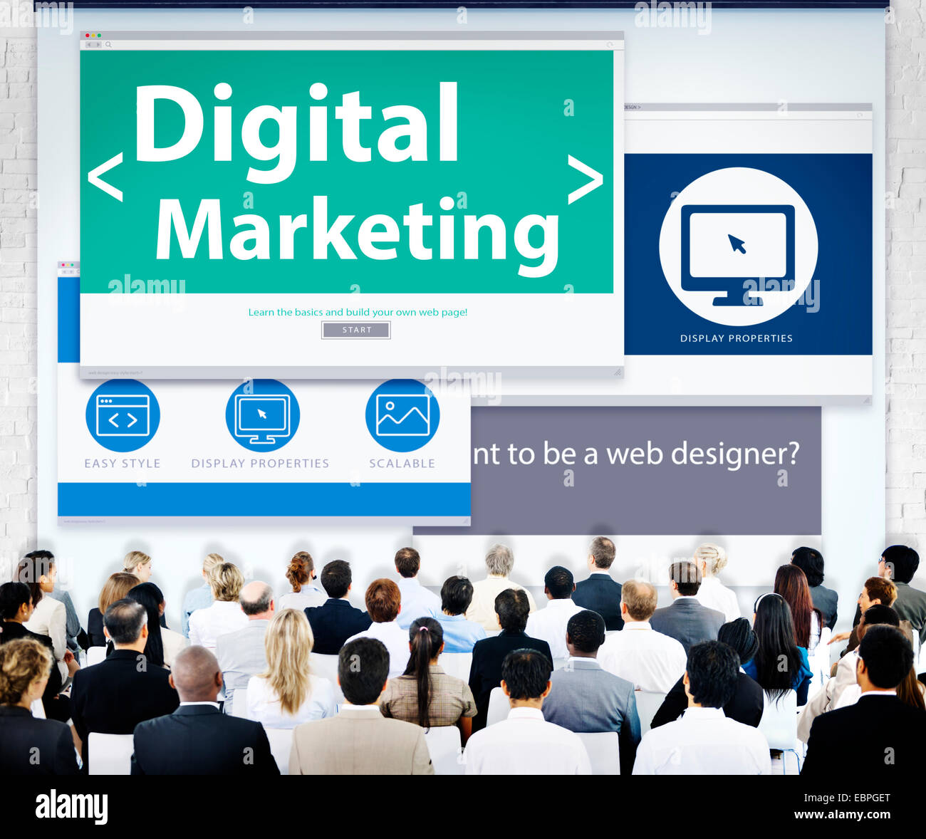 Business People Digital Marketing Seminar Concept Stock Photo - Alamy