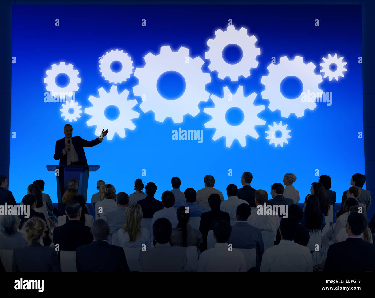 Business Meeting Connection Corporate Gear concept Stock Photo - Alamy