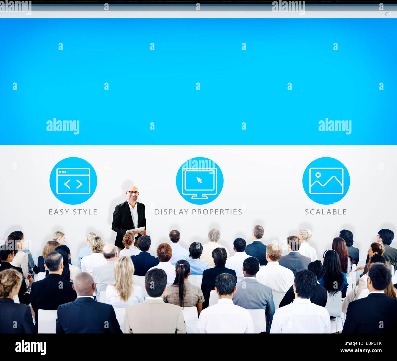 Group people listening seminar speaker hi-res stock photography and ...