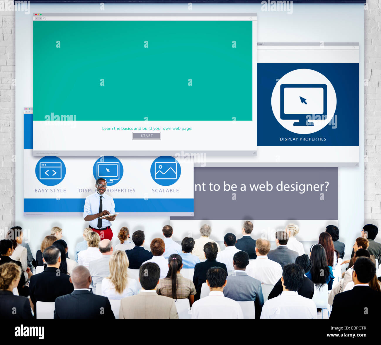 Business People Web Design Presentation Concept Stock Photo - Alamy