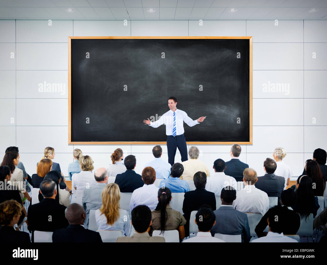 Person giving speech group people hi-res stock photography and images ...