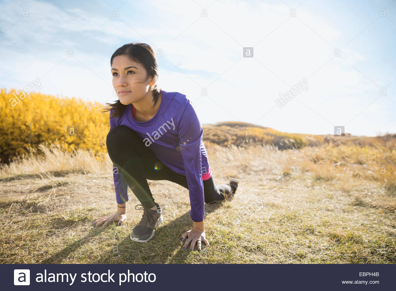 Stretching field hi-res stock photography and images - Alamy