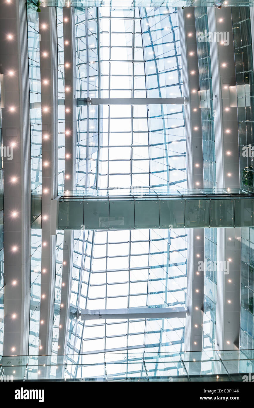 modern city urban futuristic architecture reflection in glass Stock ...