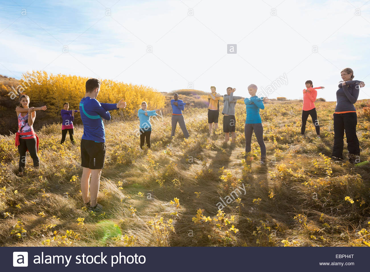 Group people standing in field hi-res stock photography and images - Alamy