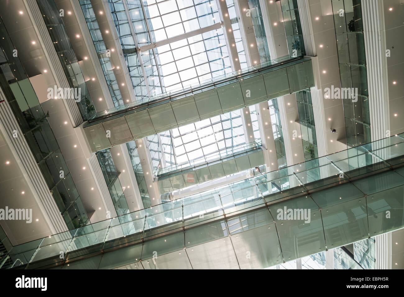 modern city urban futuristic architecture reflection in glass Stock ...