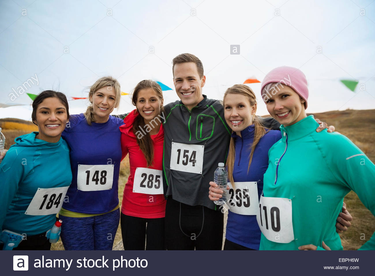 Marathon runners posing hi-res stock photography and images - Alamy