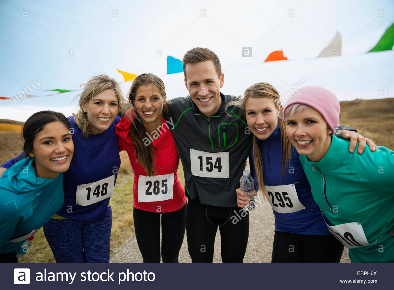 Marathon runners posing hi-res stock photography and images - Alamy
