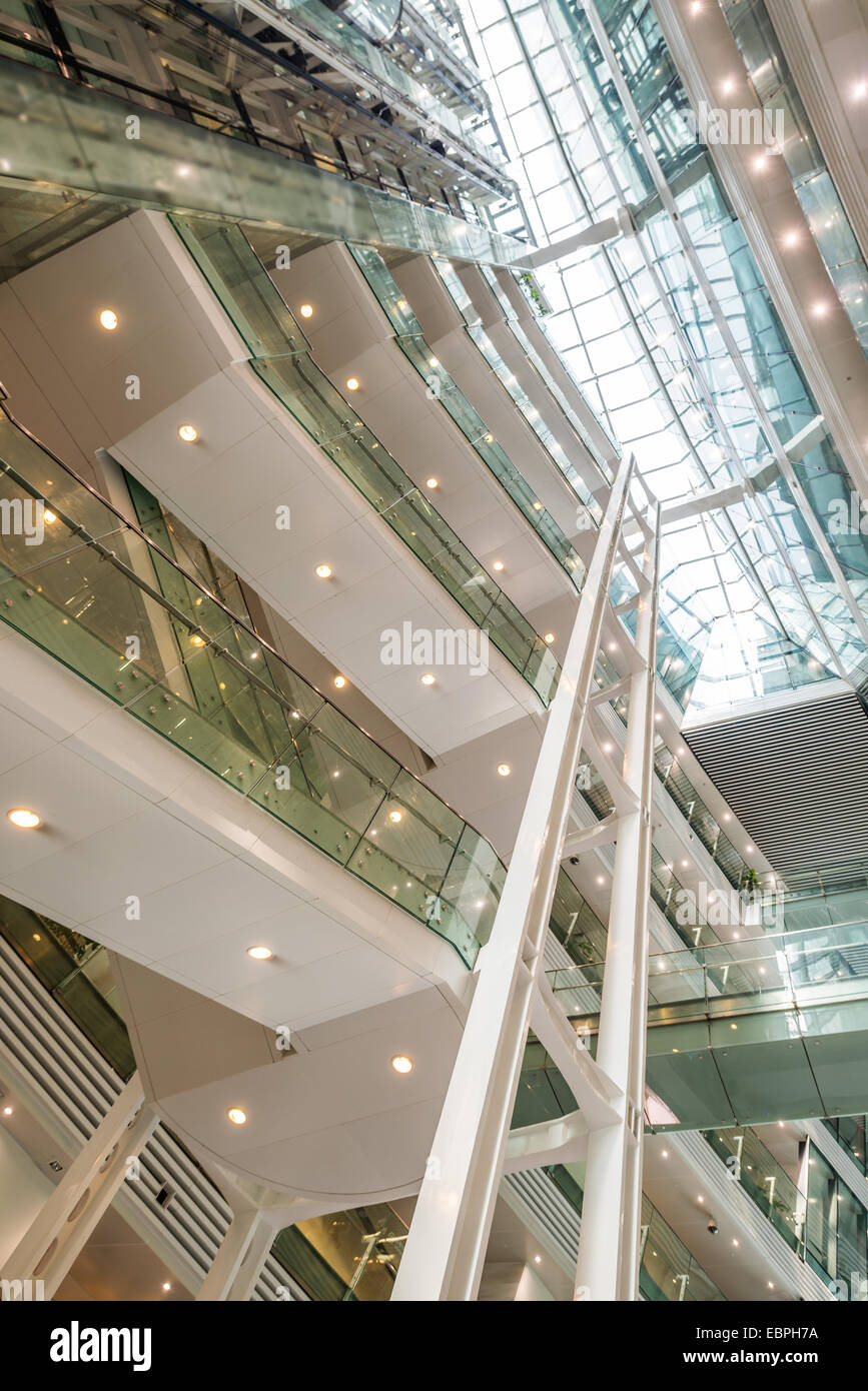 modern city urban futuristic architecture reflection in glass Stock ...