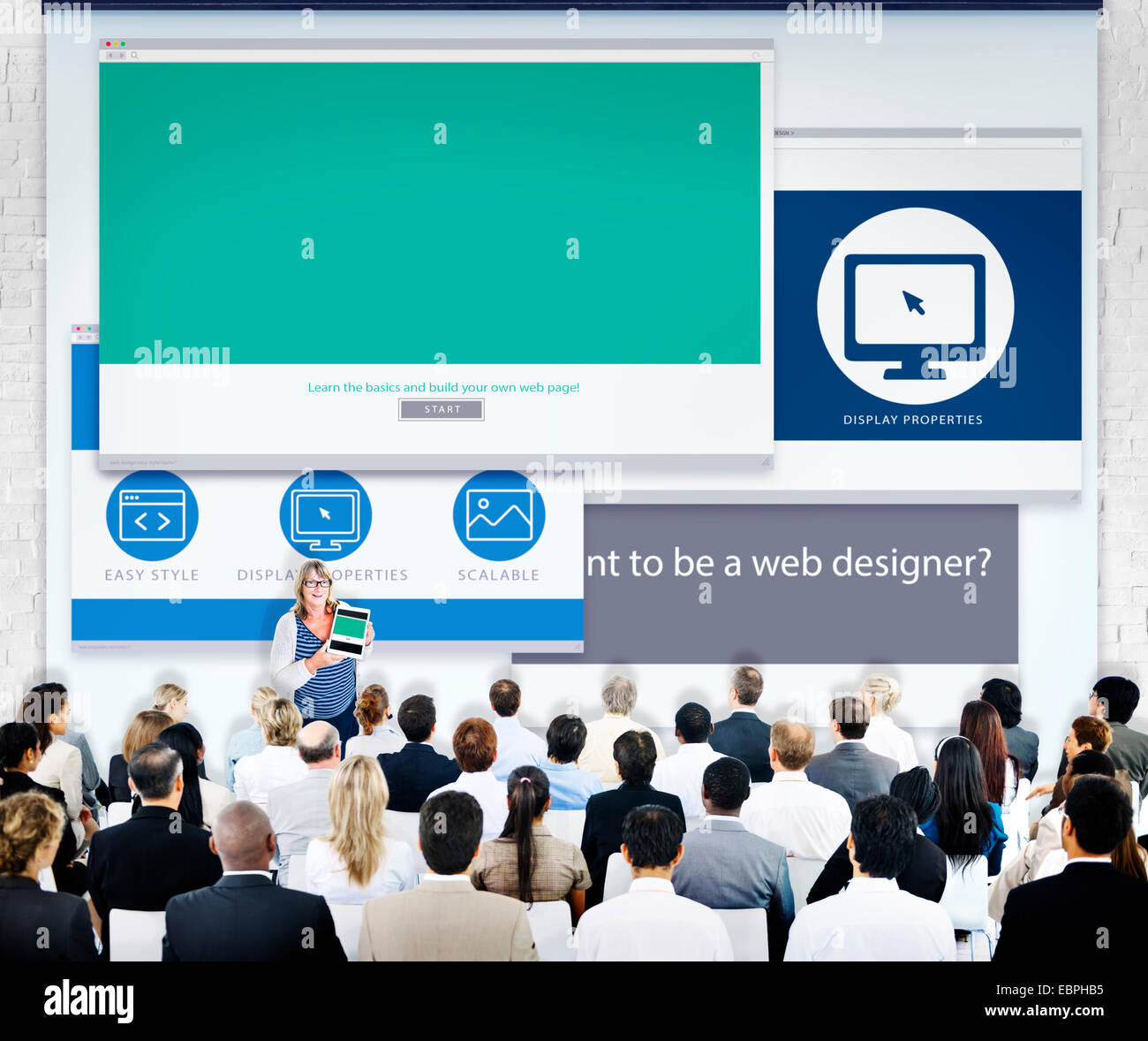 Business People Web Design Presentation Concept Stock Photo - Alamy