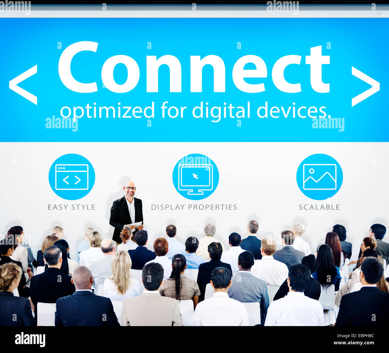 Business People Connect Conference Concept Stock Photo - Alamy