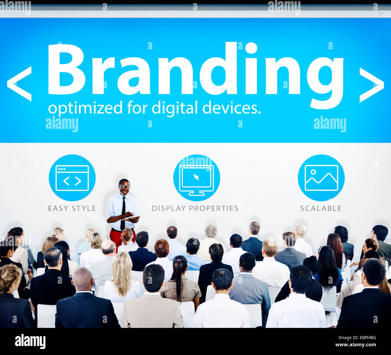 Business People Branding Presentation Concept Stock Photo - Alamy