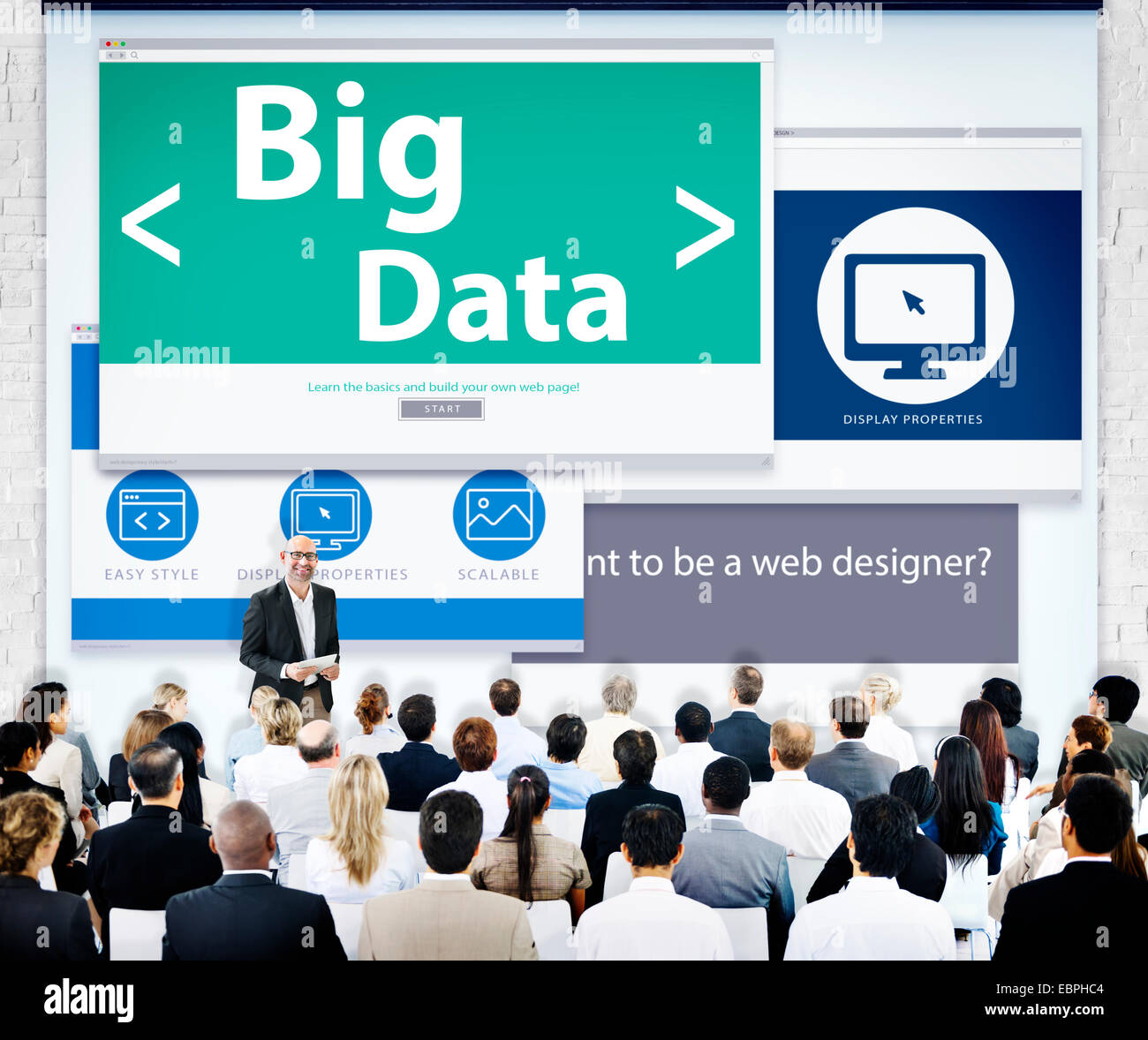 Business People Presentation Seminar Big Data Concept Stock Photo - Alamy