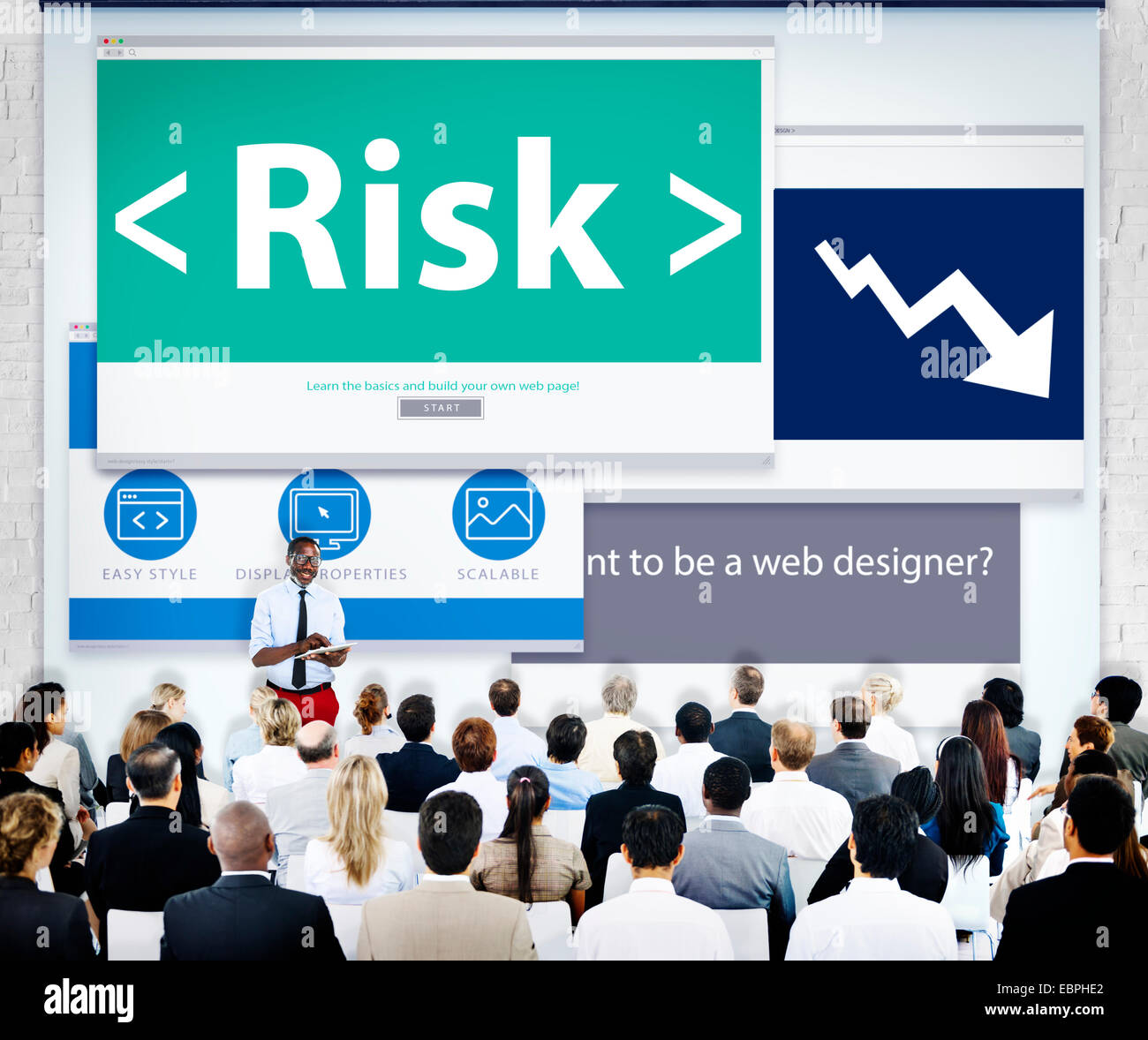 Business People Risk Web Design Concept Stock Photo - Alamy