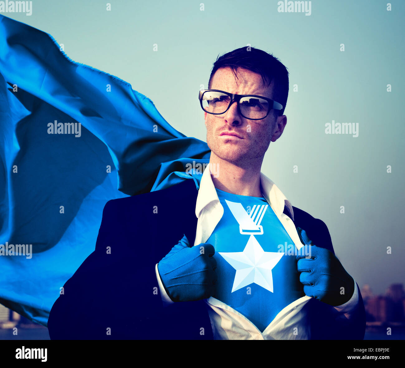 Medal Strong Superhero Success Professional Empowerment Stock Concept ...